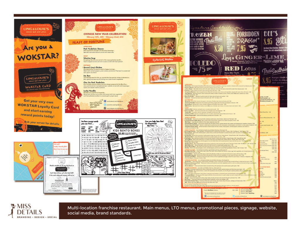 RESTAURANT BRANDING + MENU DESIGNS