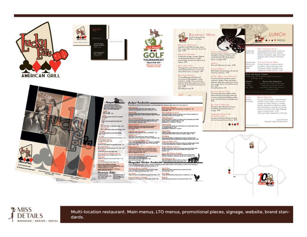 RESTAURANT BRANDING + MENU DESIGNS