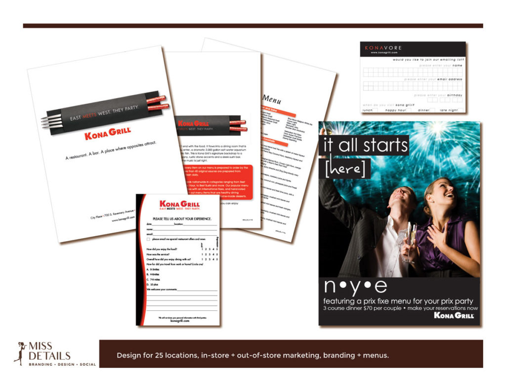 RESTAURANT BRANDING + MENU DESIGNS